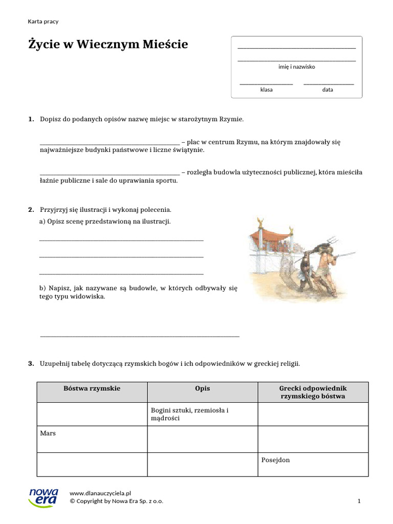 33 Zycie W Wiecznym Miescie Karta Pracy | PDF