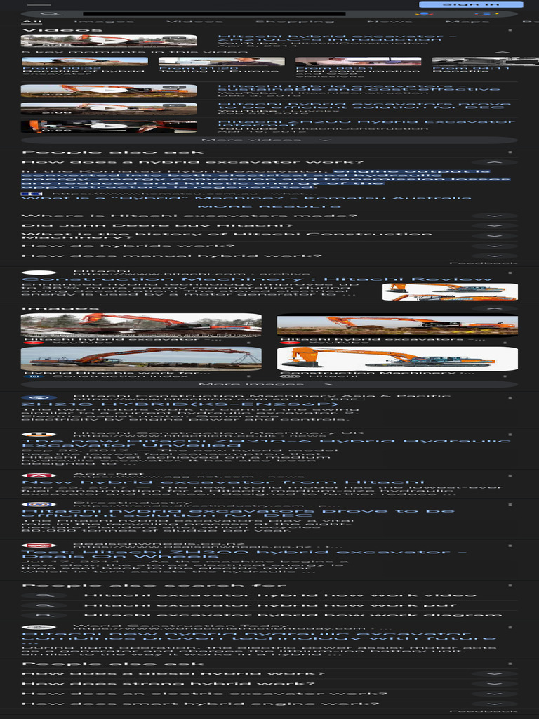 Hitachi Hybrid Excavator Functionality | PDF | Hybrid Vehicle | Engines
