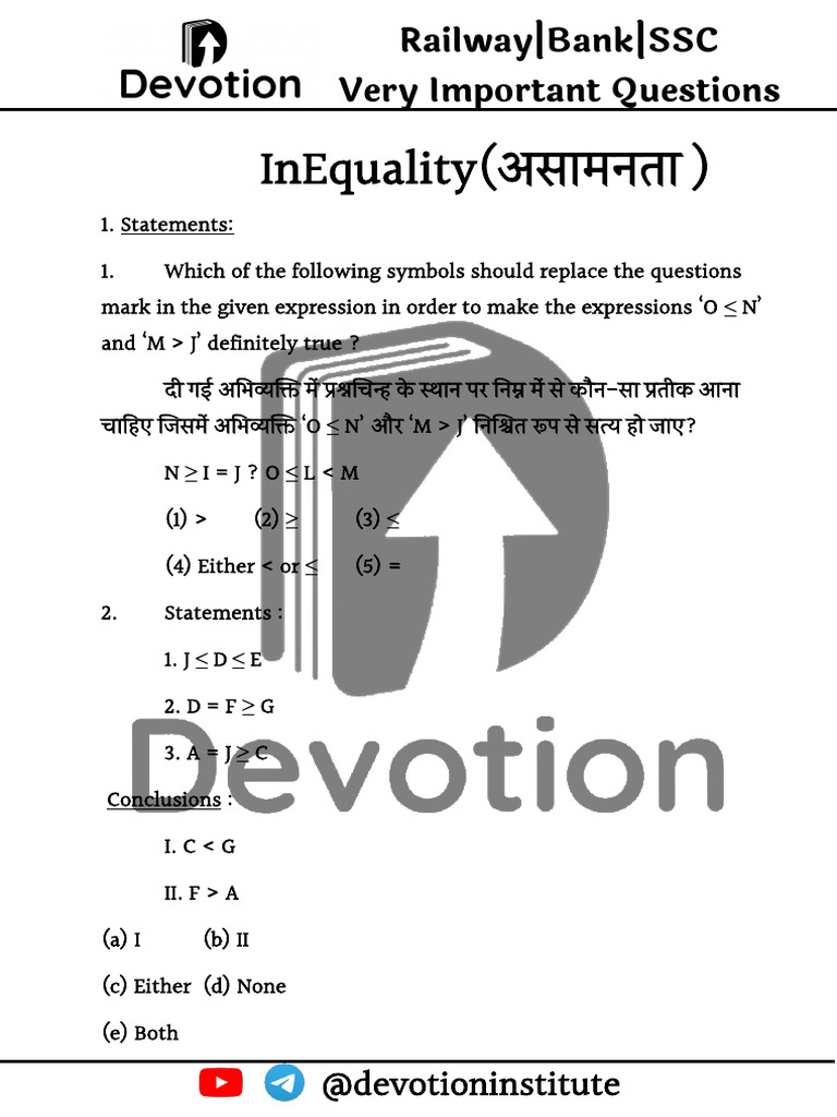 Inequality Top 10 Q FINAL | PDF | Mathematics | Logic