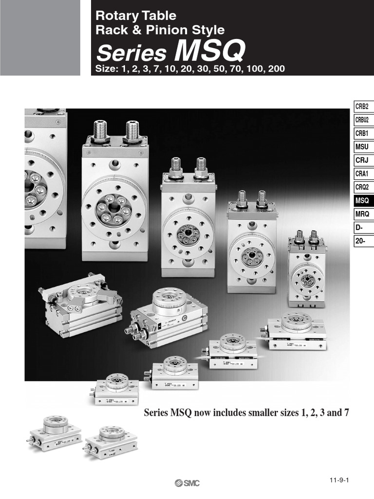 MSQ Series Rotary Tables | PDF | Torque | Bearing (Mechanical)