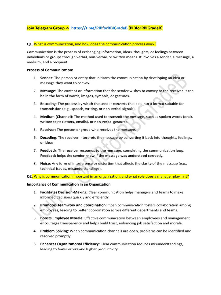 Management - Communication | PDF