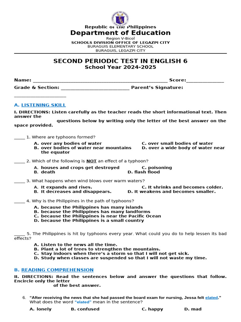 English 6 Second Periodic Test Guide | PDF | Greenhouse Effect | Carbon ...