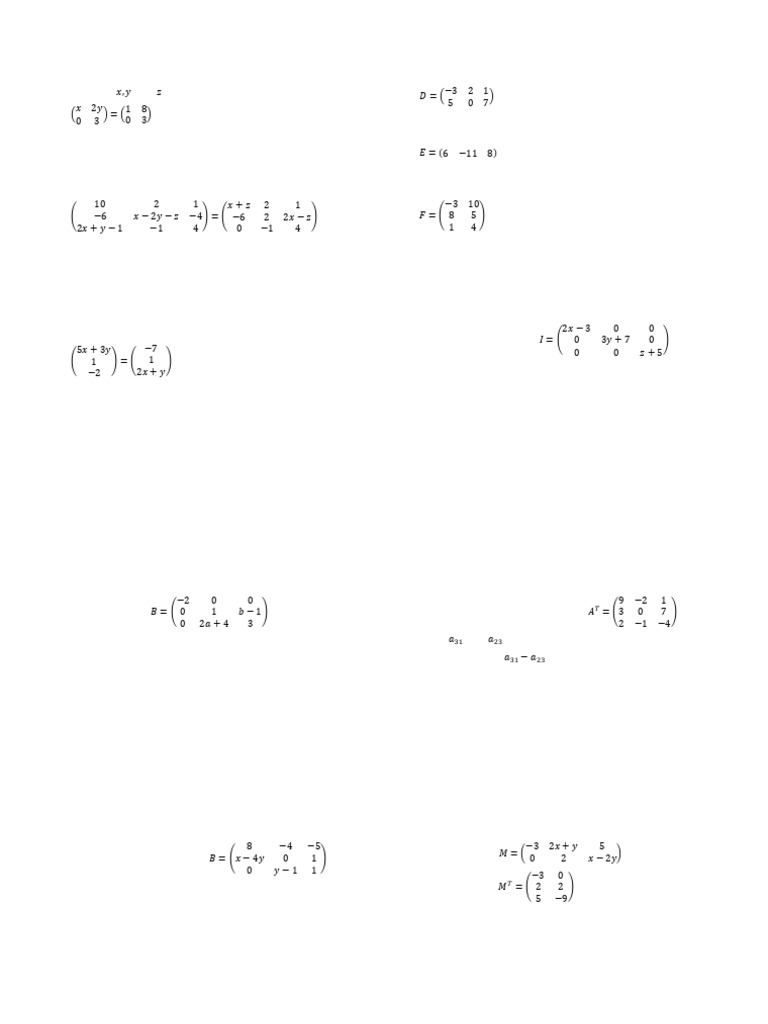 Latihan Soal Matriks dan Transpose | PDF