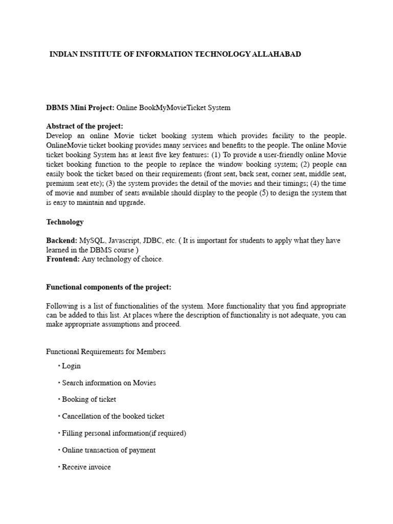 19 - Online BookMyMovieTicket System | PDF