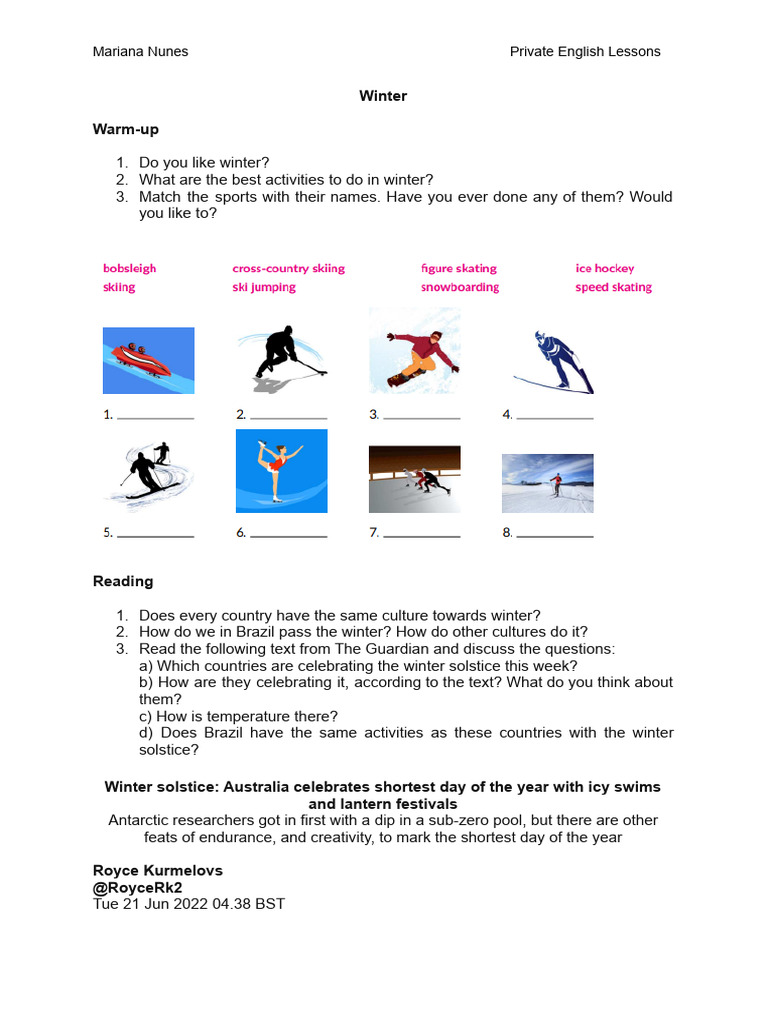 Winter | PDF | Planets | Astronomy