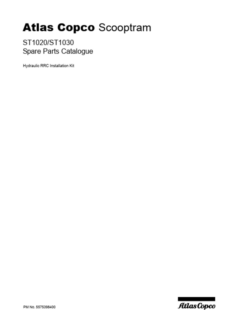 ST1020 - ST1030 Hydraulic RRC Installation Kit 5575 3984 00 | PDF
