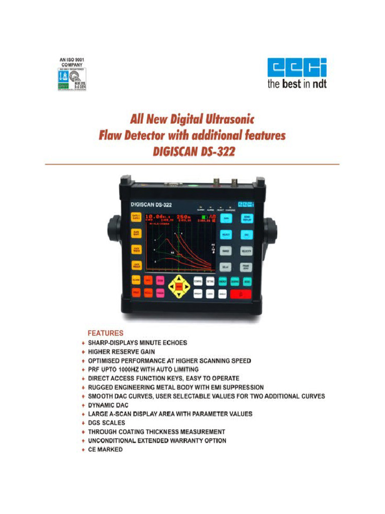 Ultrasonic Testing Machine Ds 322 | PDF