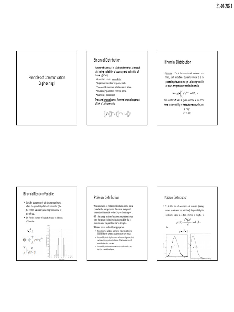 Unit I Lect 5-7 | PDF | Probability Density Function | Random Variable