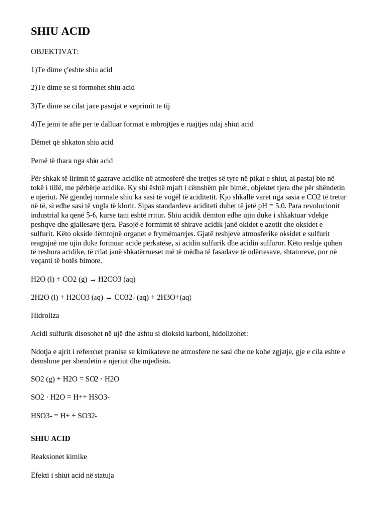 Shiu Acid | PDF