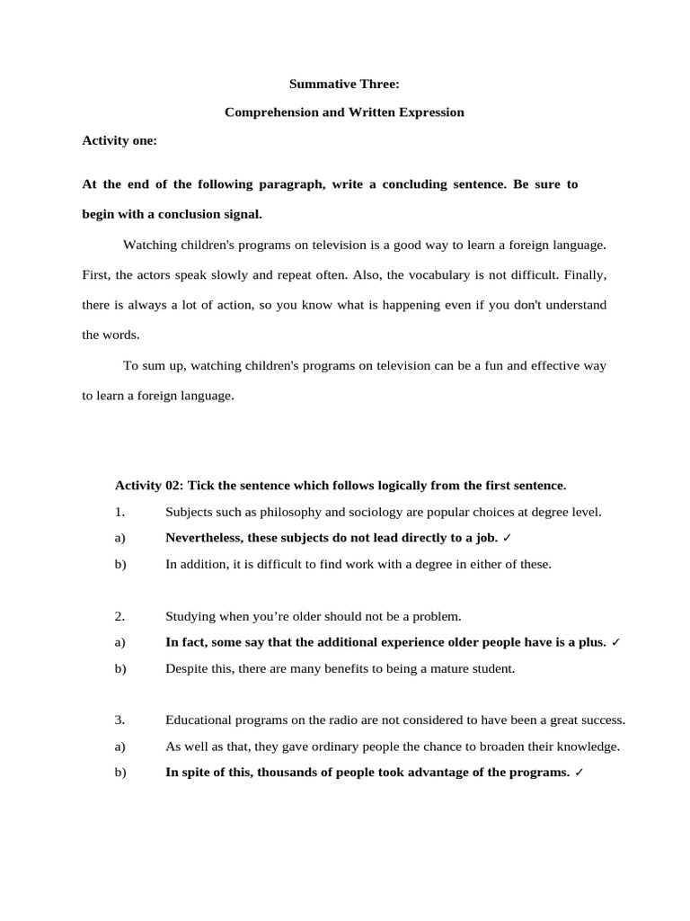 Summative Three | PDF