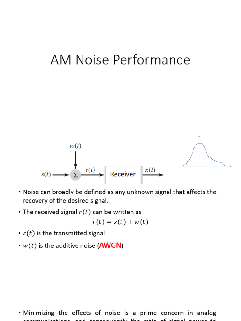 Unit II AM Noise Performance | PDF | Signal To Noise Ratio | Detector (Radio)