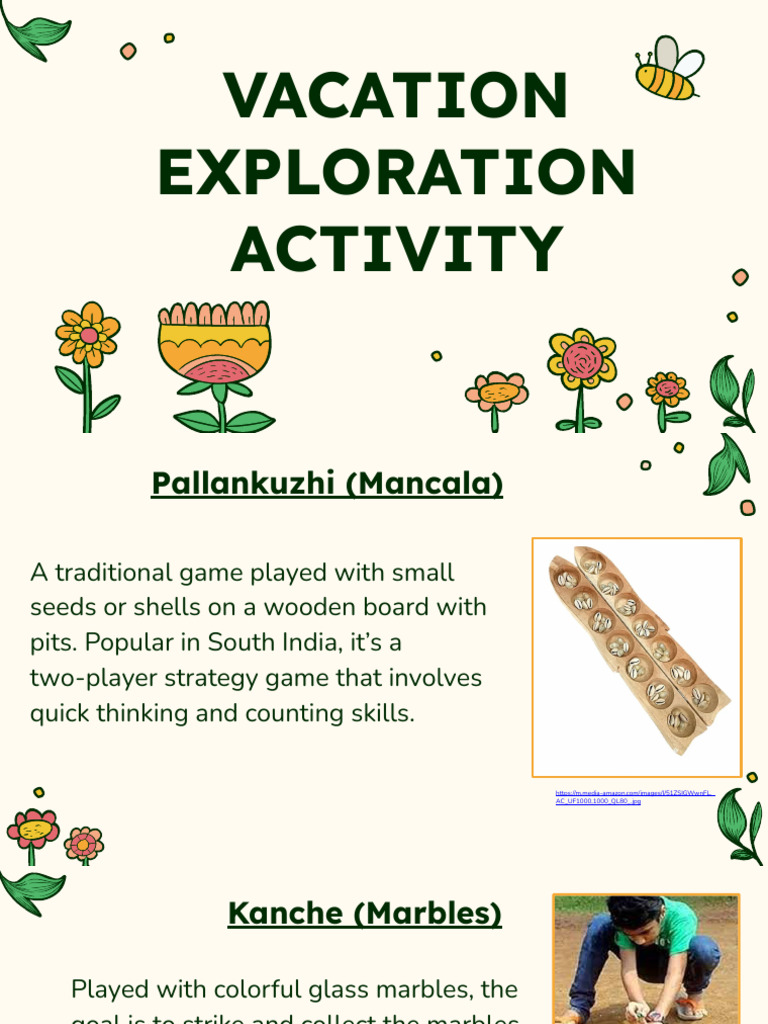 Vacation Exploration Activity | PDF | Chess | Competitive Games