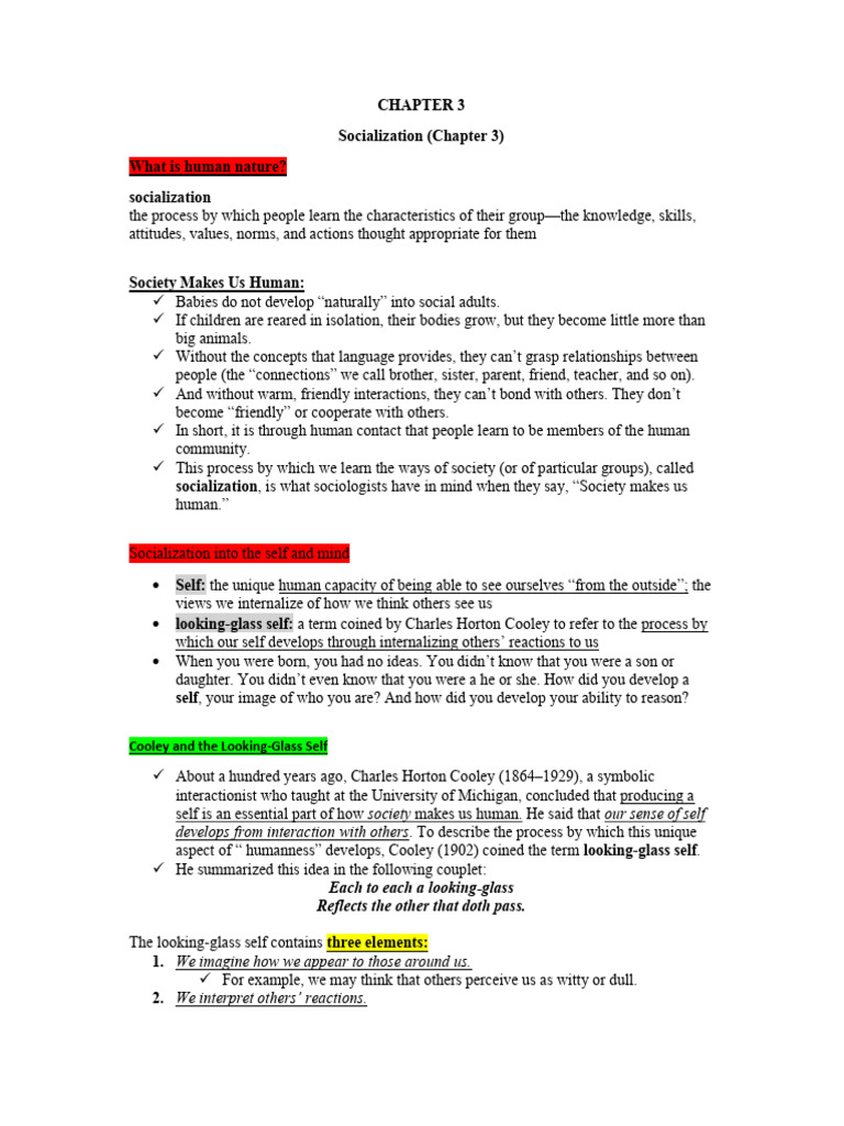 Chapter3 Socialization Part1 | PDF | Socialization | Psychology