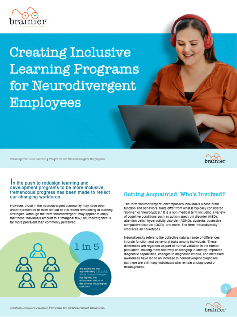 Brainier Ebook Creating Inclusive Learning Programs For Neurodivergent ...