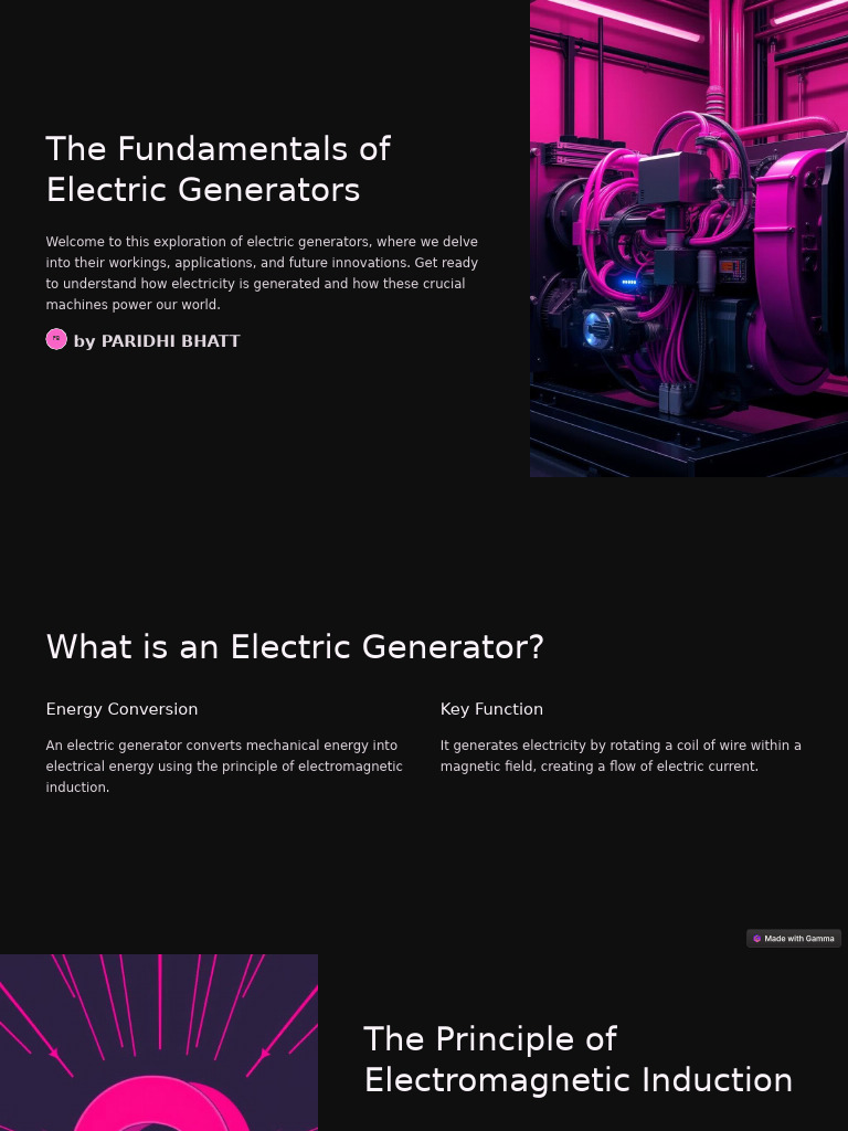 Understanding Electric Generators Basics | PDF | Electric Generator ...