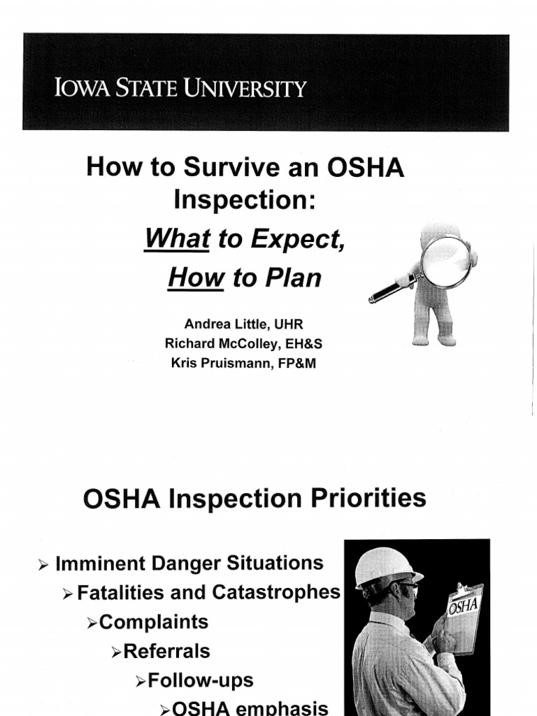 OSHA Inspection Protocol | PDF
