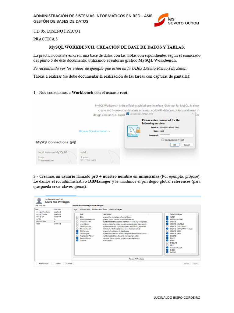 PRÁCTICA 03 - UD05 - LUCINALDO | PDF | Bases de datos | Mi sql