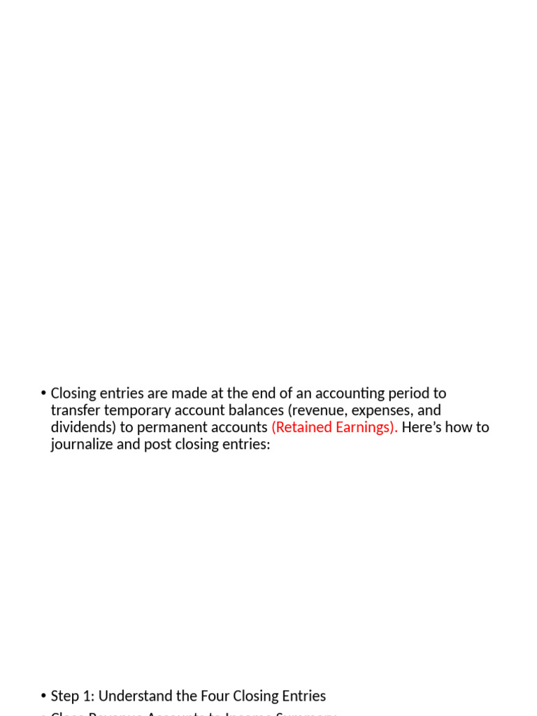 Closing Entries and Reversing Entries Guide | PDF | Debits And Credits ...