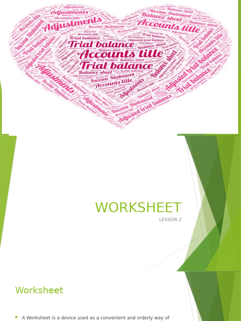 WORKSHEET-LESSON2 | PDF | Debits And Credits | Expense