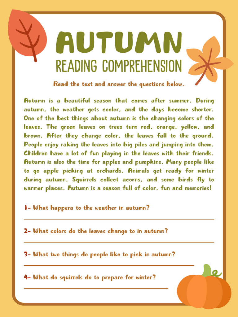 Autumn Colors and Activities Guide | PDF