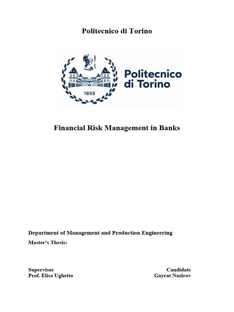 Financial Risk Management in Banking | PDF | Risk | Banks