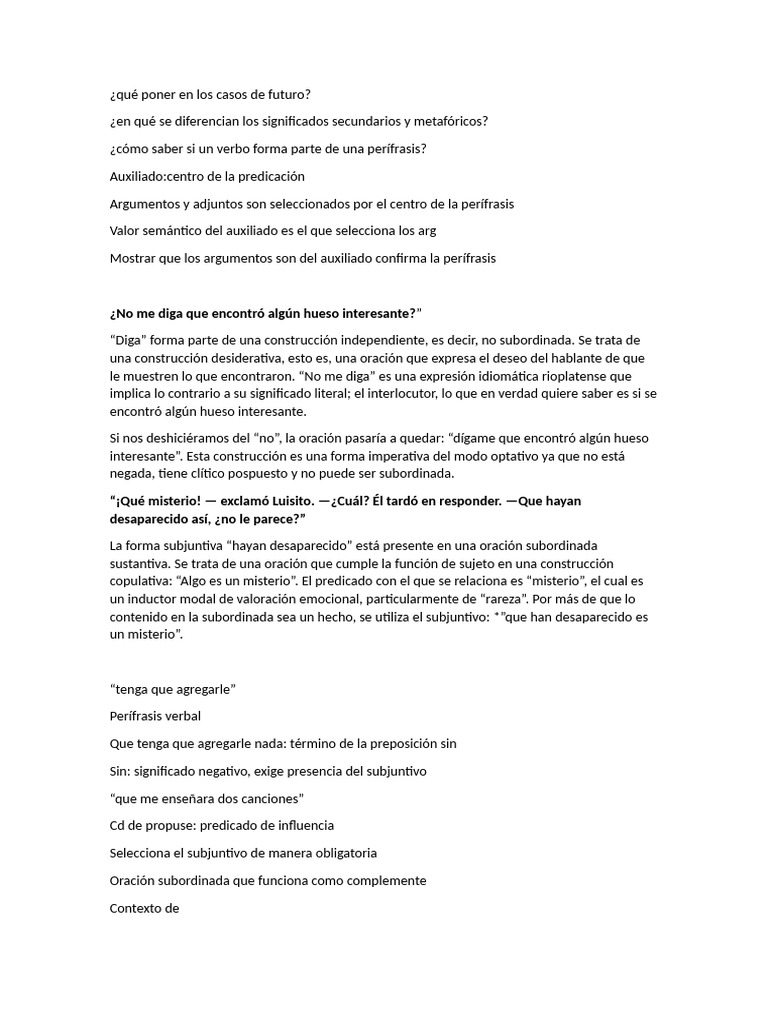 Clase Pre Examen Español | PDF