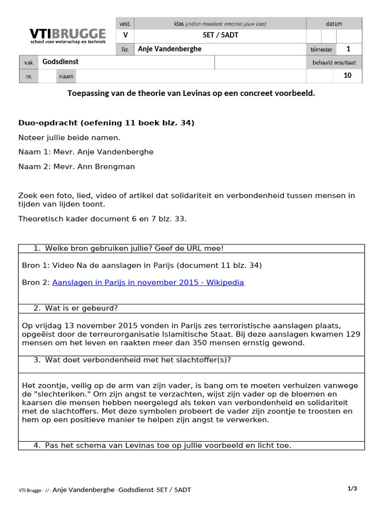 Voorbeeld Structuur Presentatie - November 24 - Toepassing Theorie ...