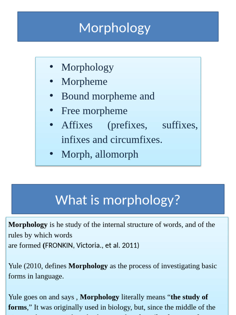 Morphology, morpheme (1) | PDF | Morphology (Linguistics) | Word
