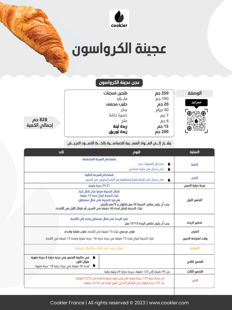 Croissant Recipe With Dry Butter | PDF