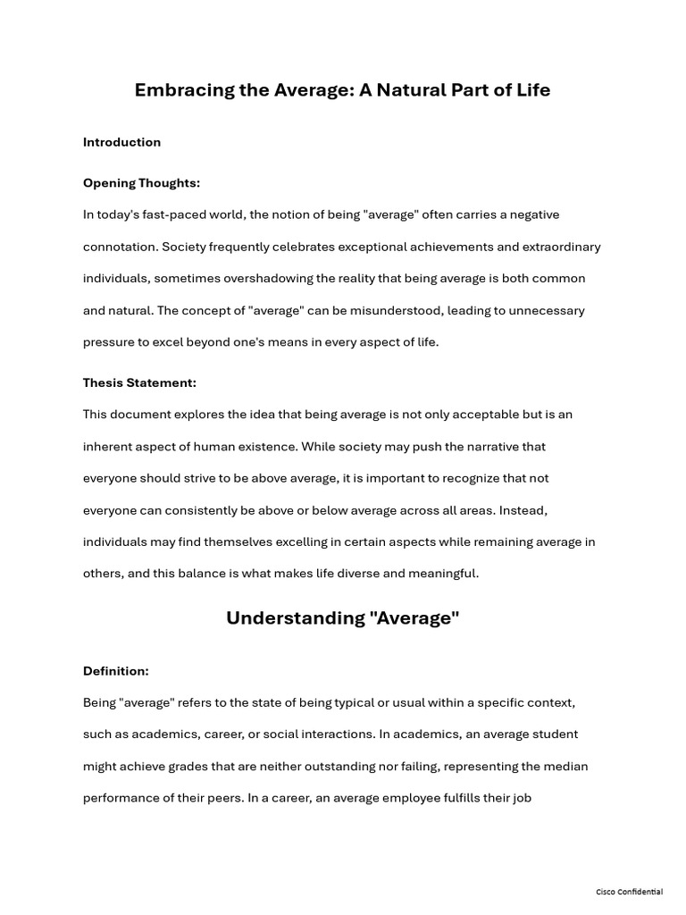 The Struggles and Realities of Being An Average Person | PDF | Average ...