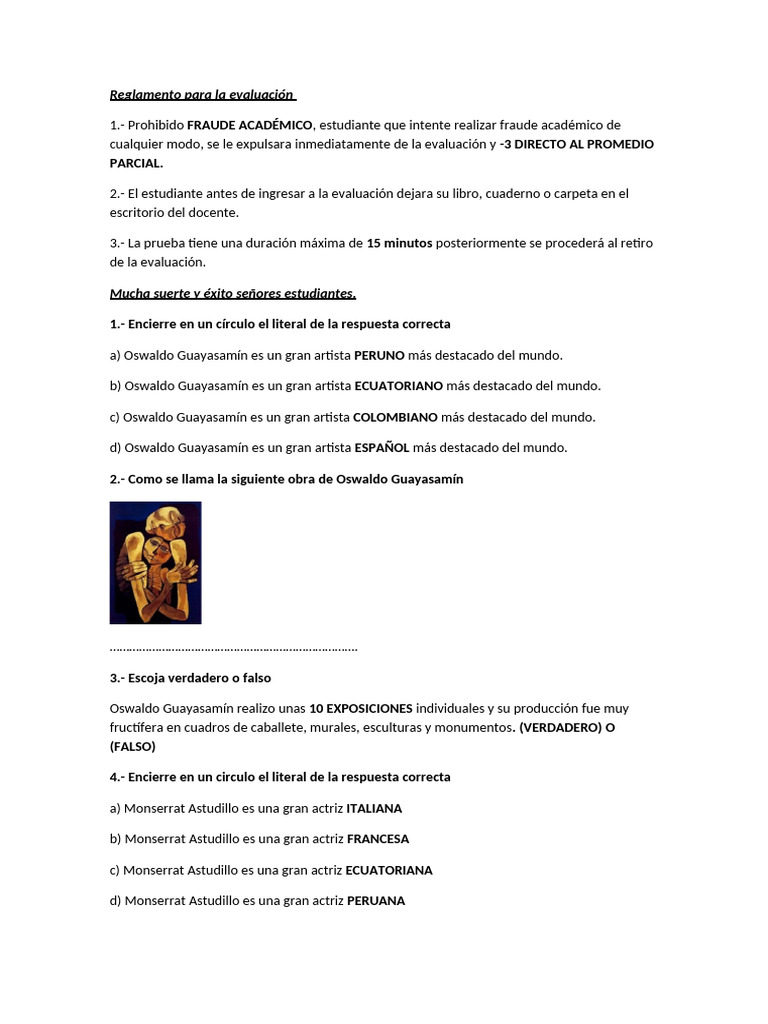 Examen ECA (2) | PDF | Monólogo