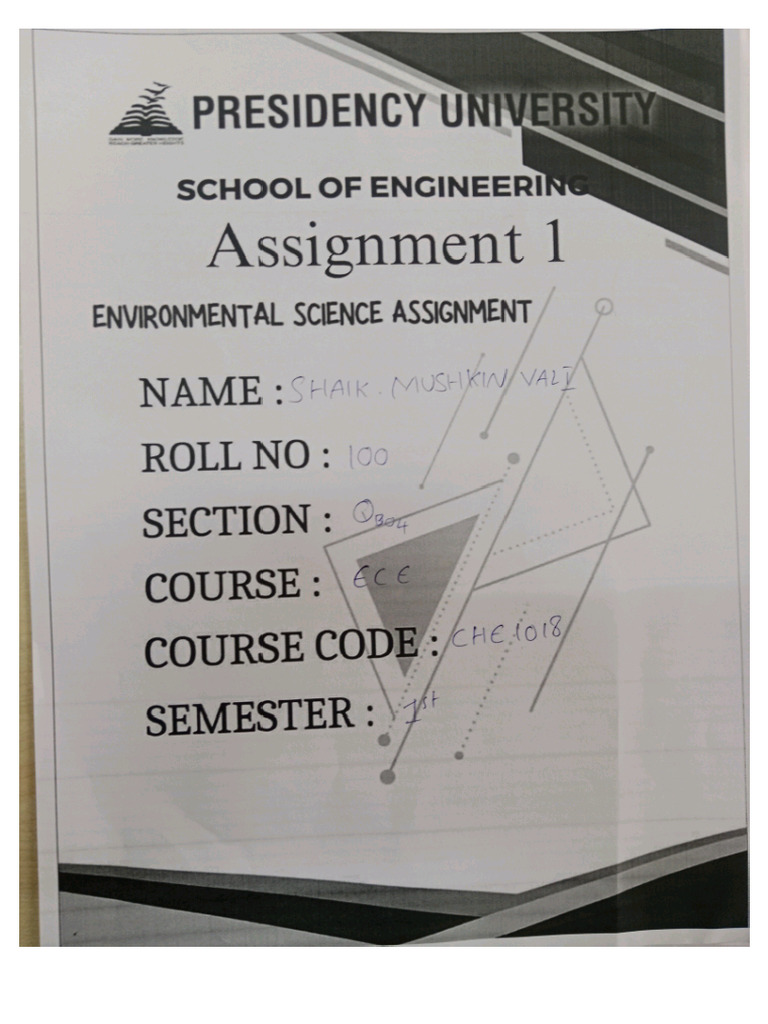 Chemistry Assignment 1 | PDF