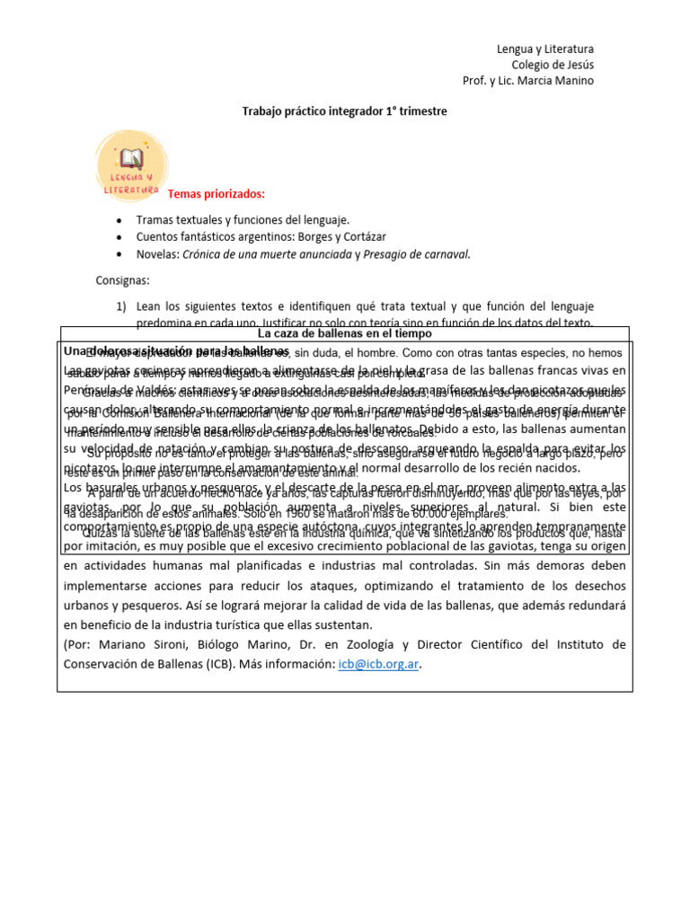 TP Integrador Unidad 1 | PDF | Novelas