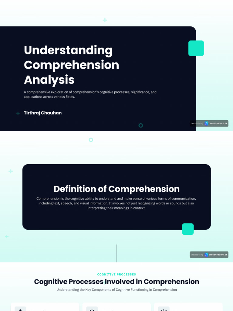 Understanding Comprehension Analysis | PDF
