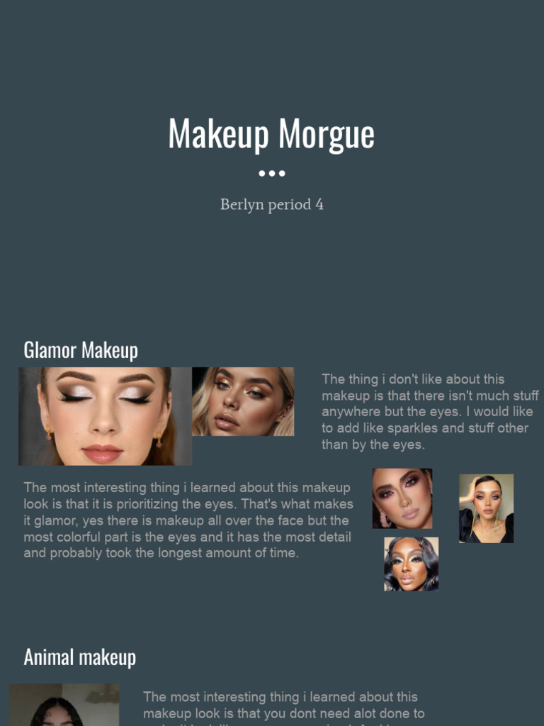 Makeup Styles: Glamour to Gore Insights | PDF | Toiletry