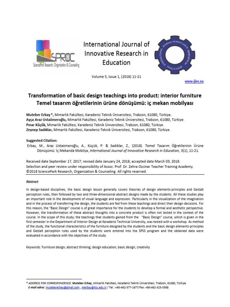Temel Tasarim Ogretilerinin Urune Donusu | PDF