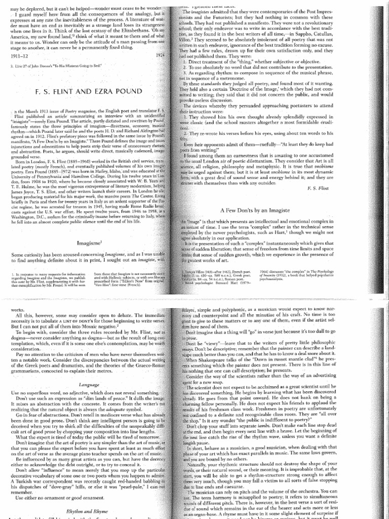 imagism-manifesto-imagist-cluster | PDF