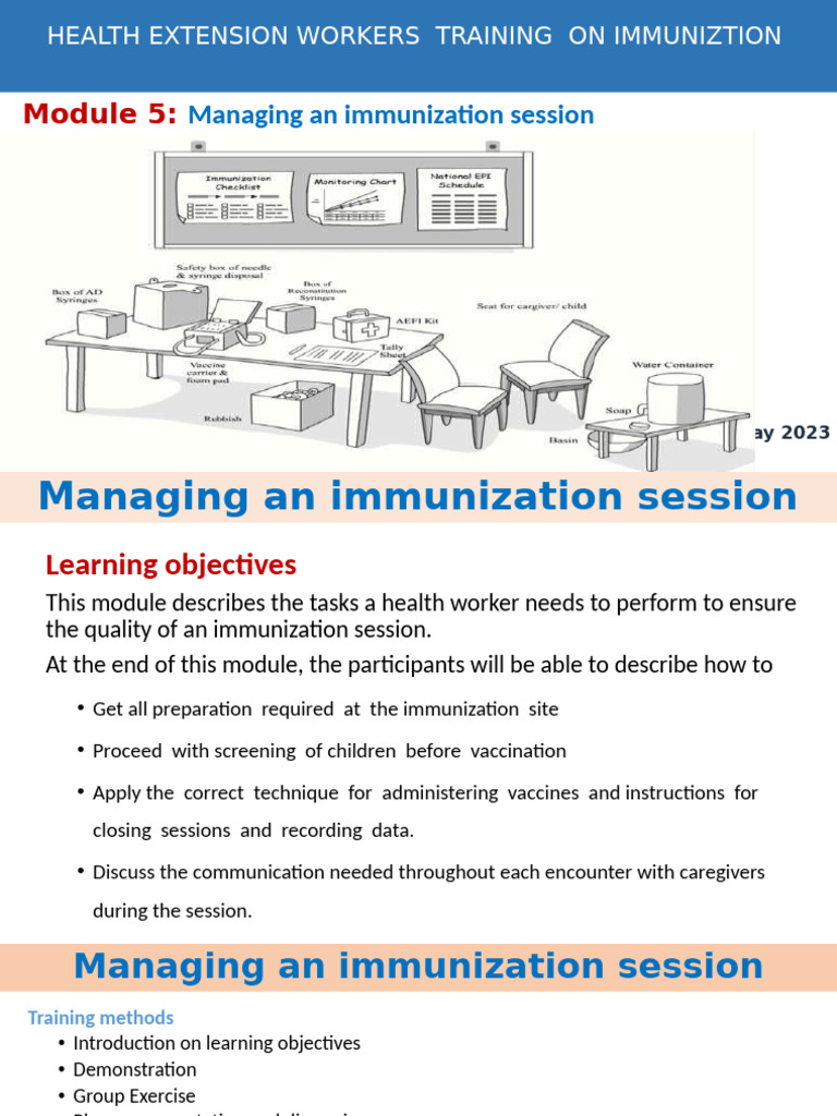 5. Holding an Immunization Session for HEWs Revised | PDF | Vaccines ...