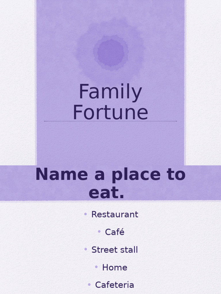 Family Fortunes B2 | PDF