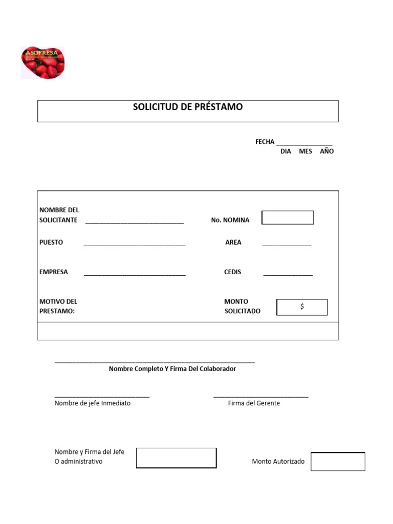 Solicitud de Préstamo Cami | PDF