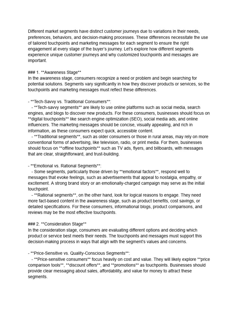 Different Market Segments | PDF | Marketing | Advertising