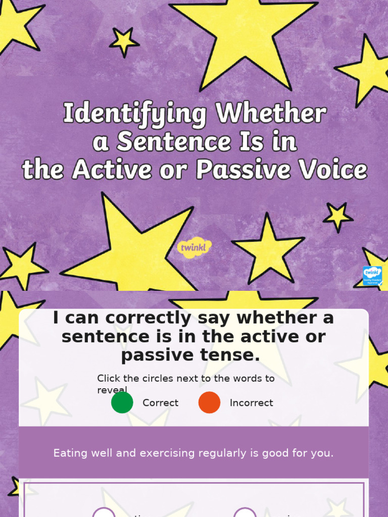 Au t2 e 847 Active and Passive Voice Lesson Powerpoint - Ver - 3 | PDF ...