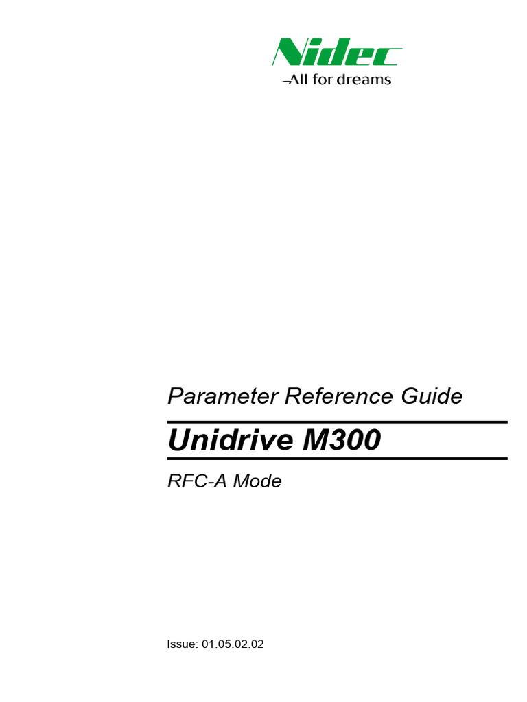 Unidrive M300 Parameter Reference Guide (RFC-A) | PDF | Parameter (Computer Programming ...