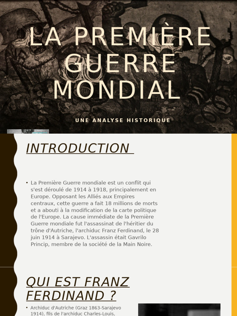 Analyse historique de la Première Guerre mondiale | PDF | Conflits ...