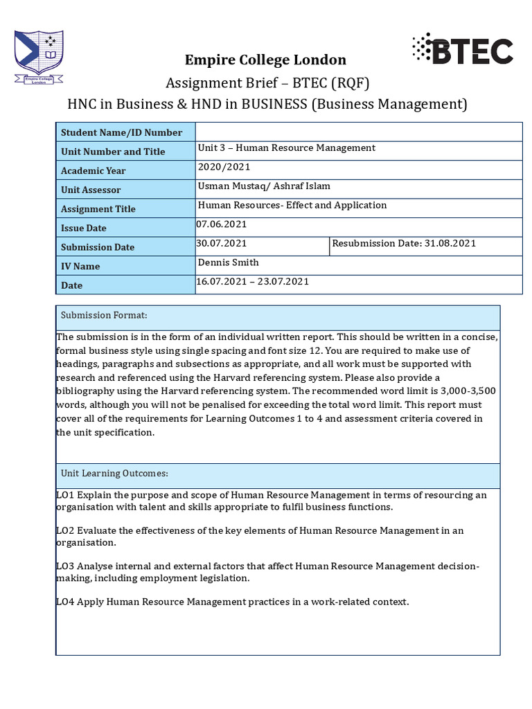 UNIT 3 Human Resources Management | PDF | Human Resource Management ...