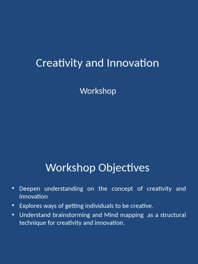 Creativity And Innovation Pdf