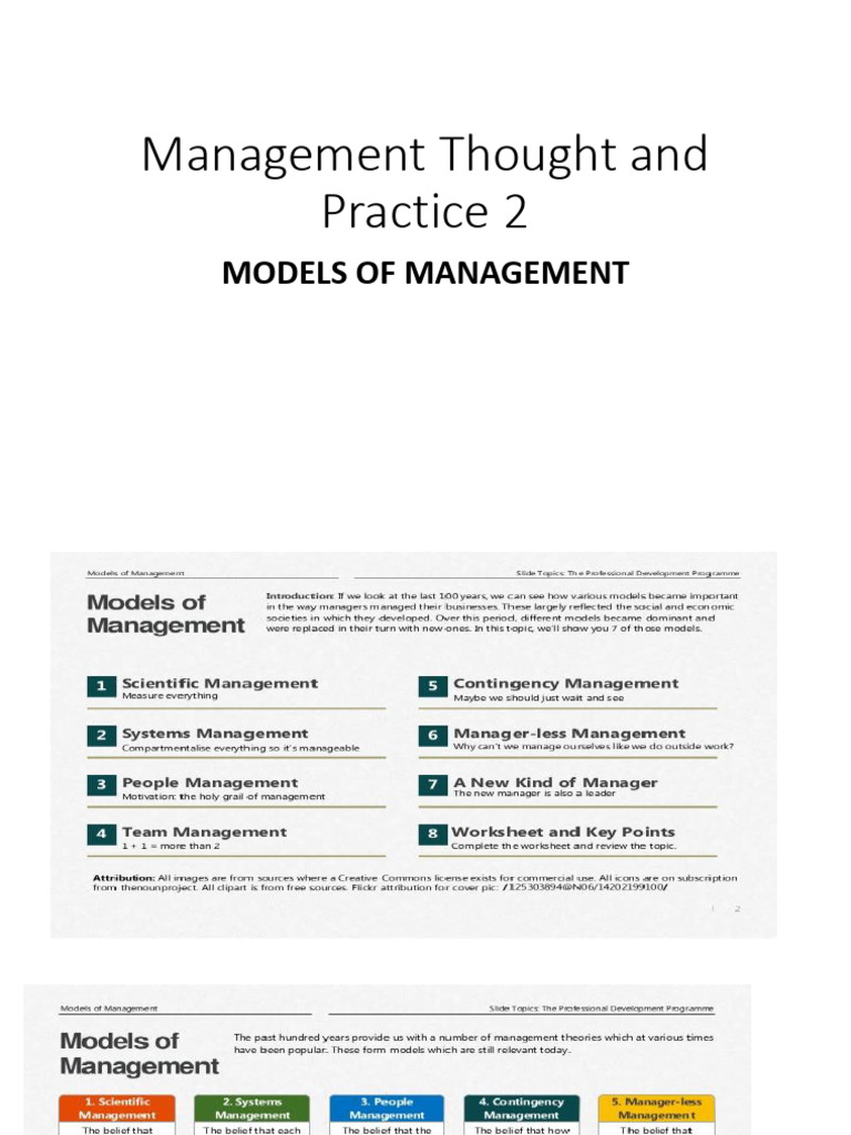 Models of Management | PDF