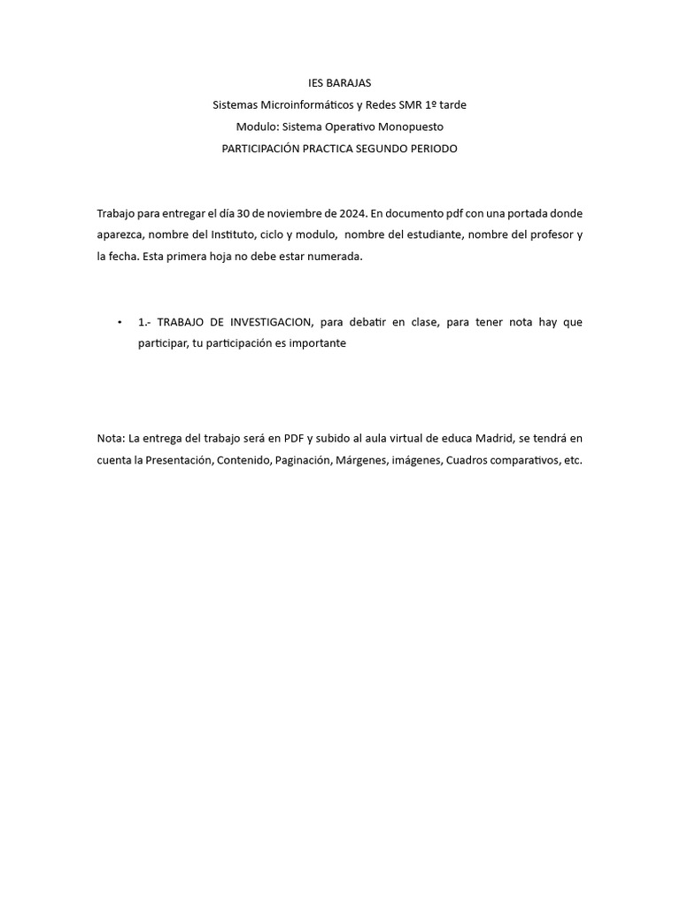 Trabajo para La Segunda Practica SMR-SOM | PDF