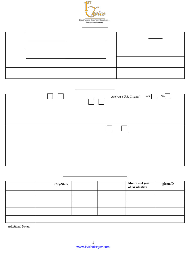 1st Choice Application and Authorization Forms Package | PDF | Identity Document