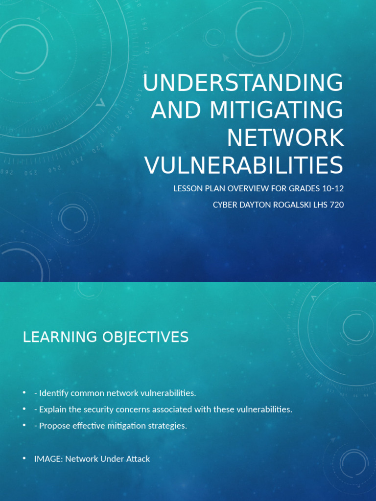 Module 16 Network - Vulnerabilities - Lesson | PDF